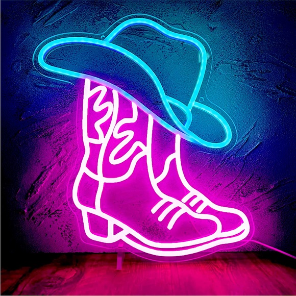 Urban Outfitters | Other | Cowboycowgirl Boot Neon Pink Sign Party ...